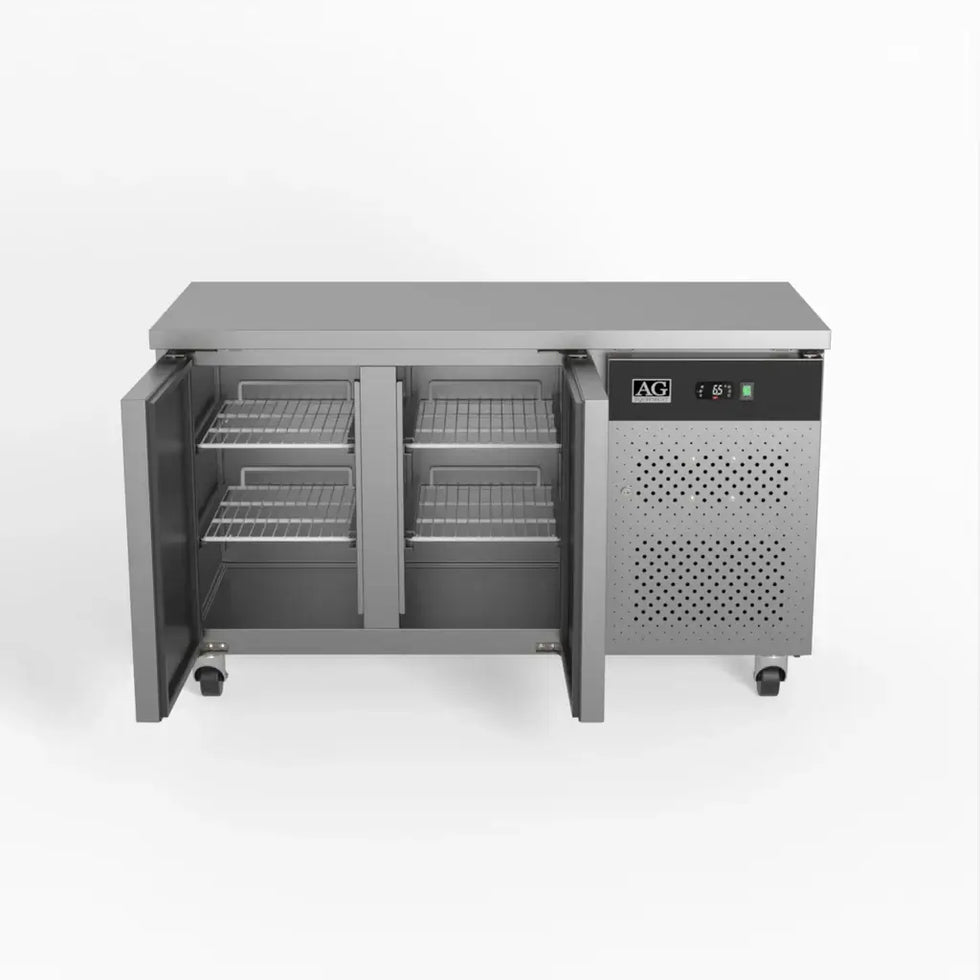 AG Two Door Commercial Worktop / Under Bench Fridge 600mm Depth - SLX2