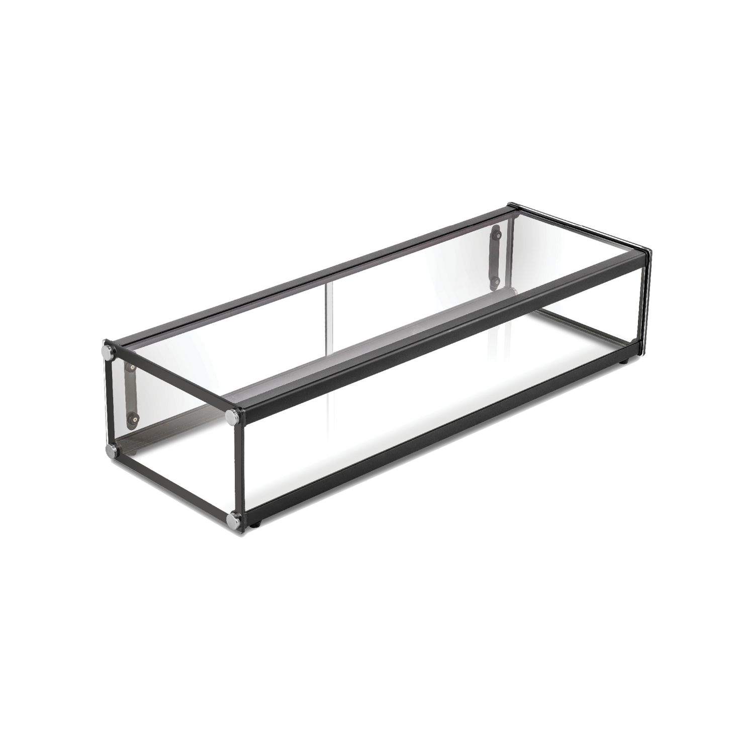 Exquisite Single Tier Flat Glass Ambient Cake Display - CD48