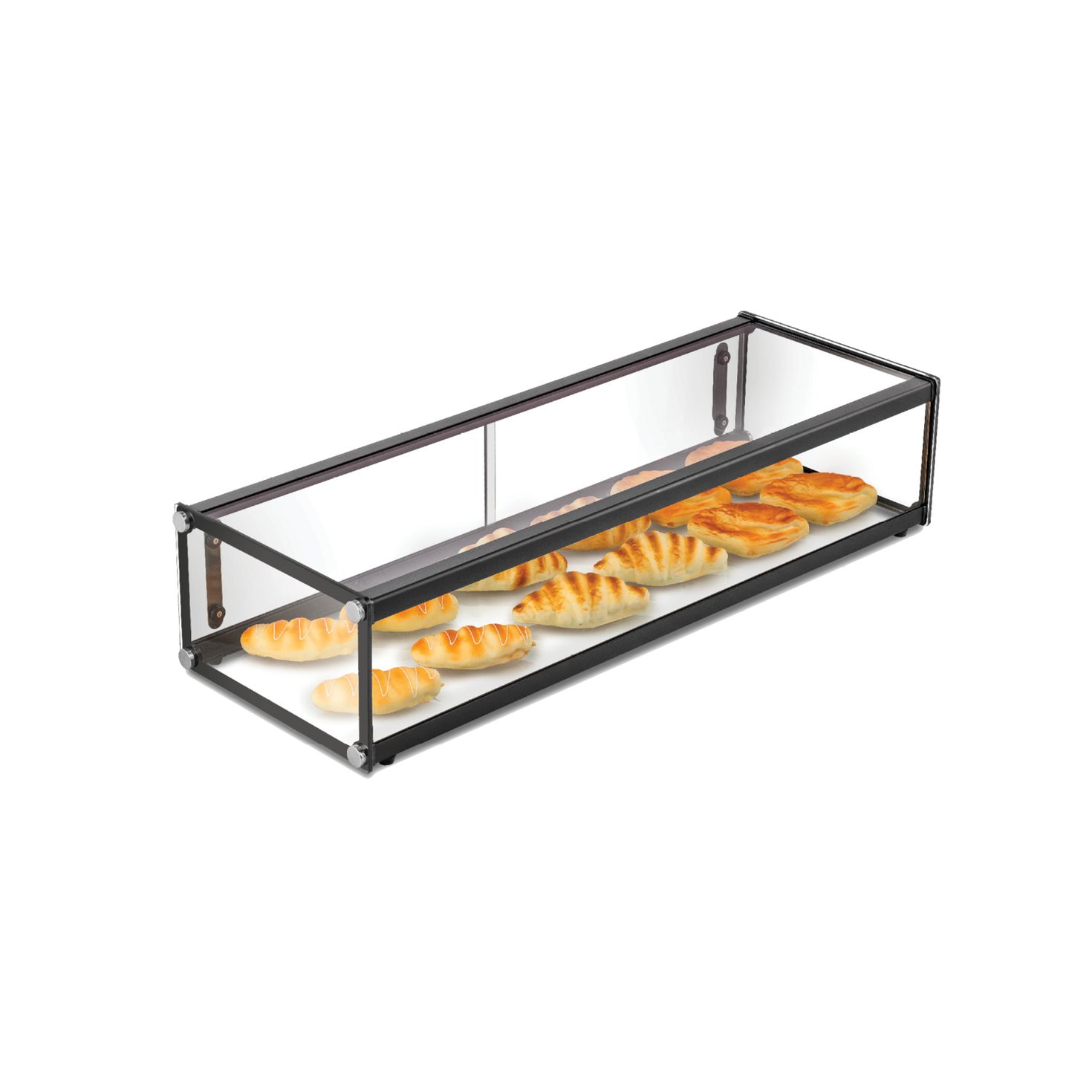 Exquisite Single Tier Flat Glass Ambient Cake Display - CD48
