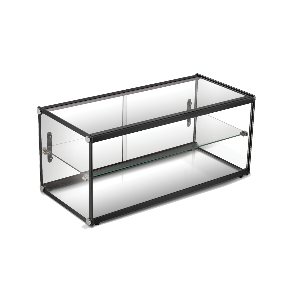 Exquisite Two Tiers Flat Glass Ambient Cake Display - CD90