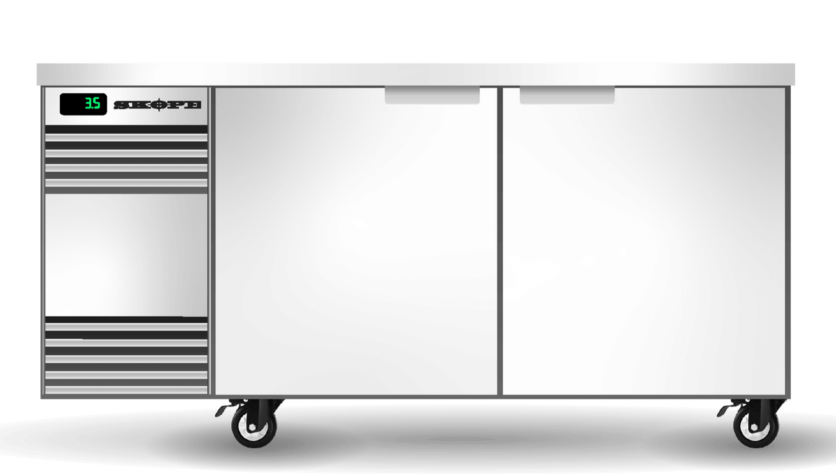 Skope BackBar 2 Solid Swing Door SlimLine Fridge - SL.2.SSW