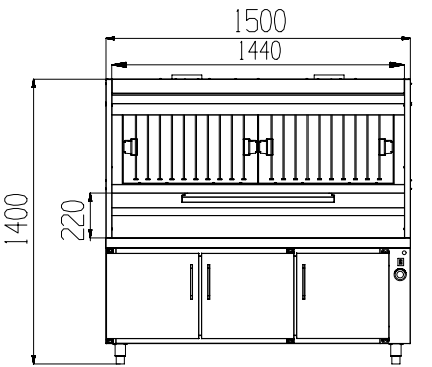 FED Range Hood and Workbench System HB1500-750