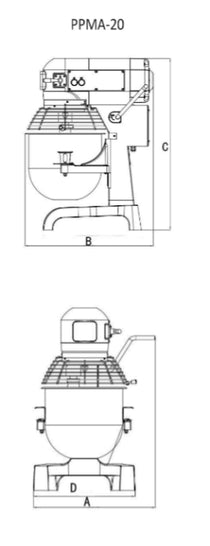 Preppal Commercial Planetary Mixer 20L PPMA-20