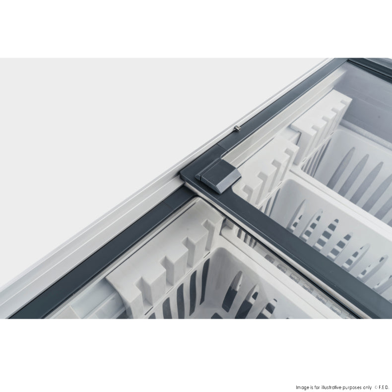 Thermaster 516L Chest Freezer with Flat Glass Sliding Lids - WD516G