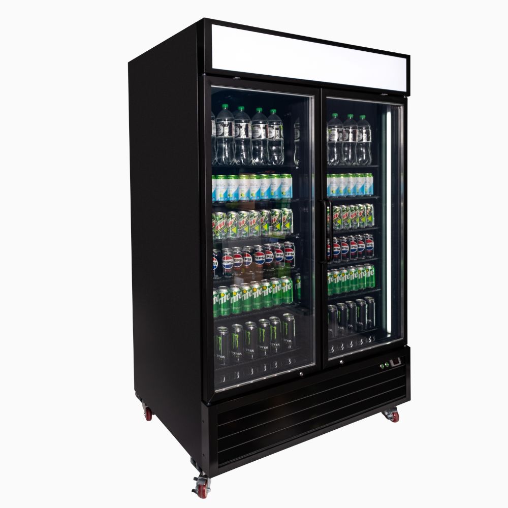 Bromic 1266L Upright Display Fridge 2-Door - UC1250GDL-NR