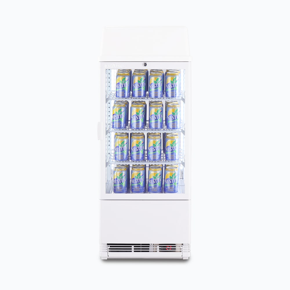 Bromic Flat Glass 78L LED with Lightbox Countertop Beverage Chiller