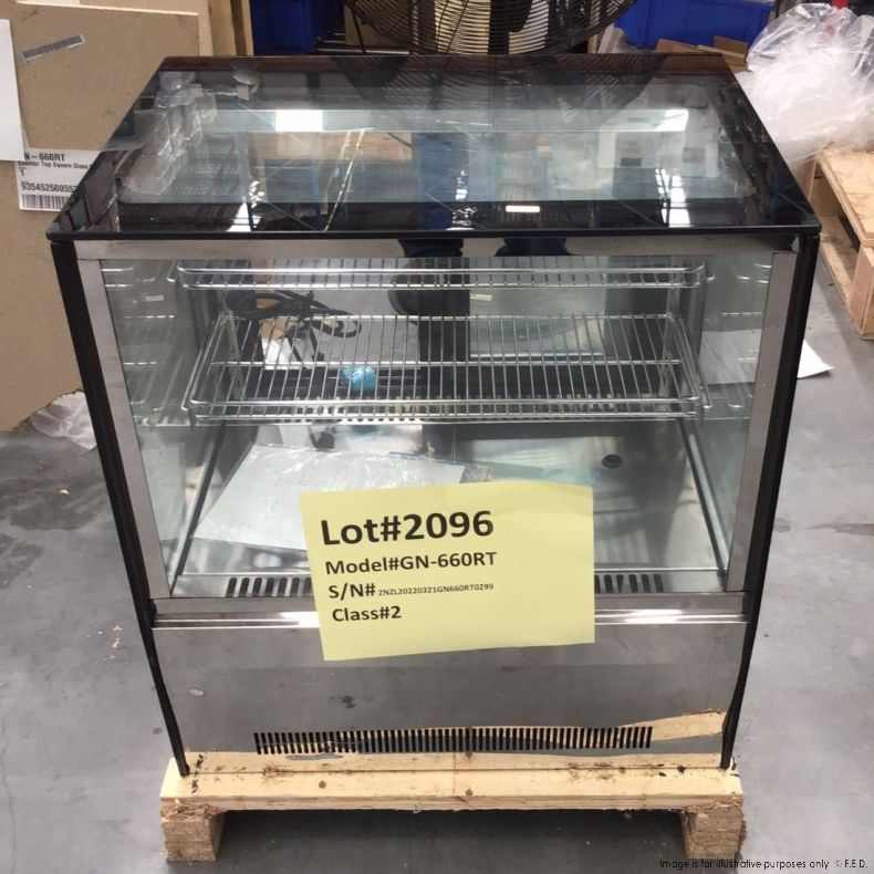 2NDs: Bonvue Counter Top Square Glass Cold Food Display - GN-660RT-NSW