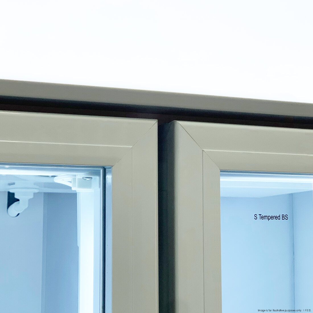 Thermaster Upright Drink Fridge Large Two Glass Door LG-1000P