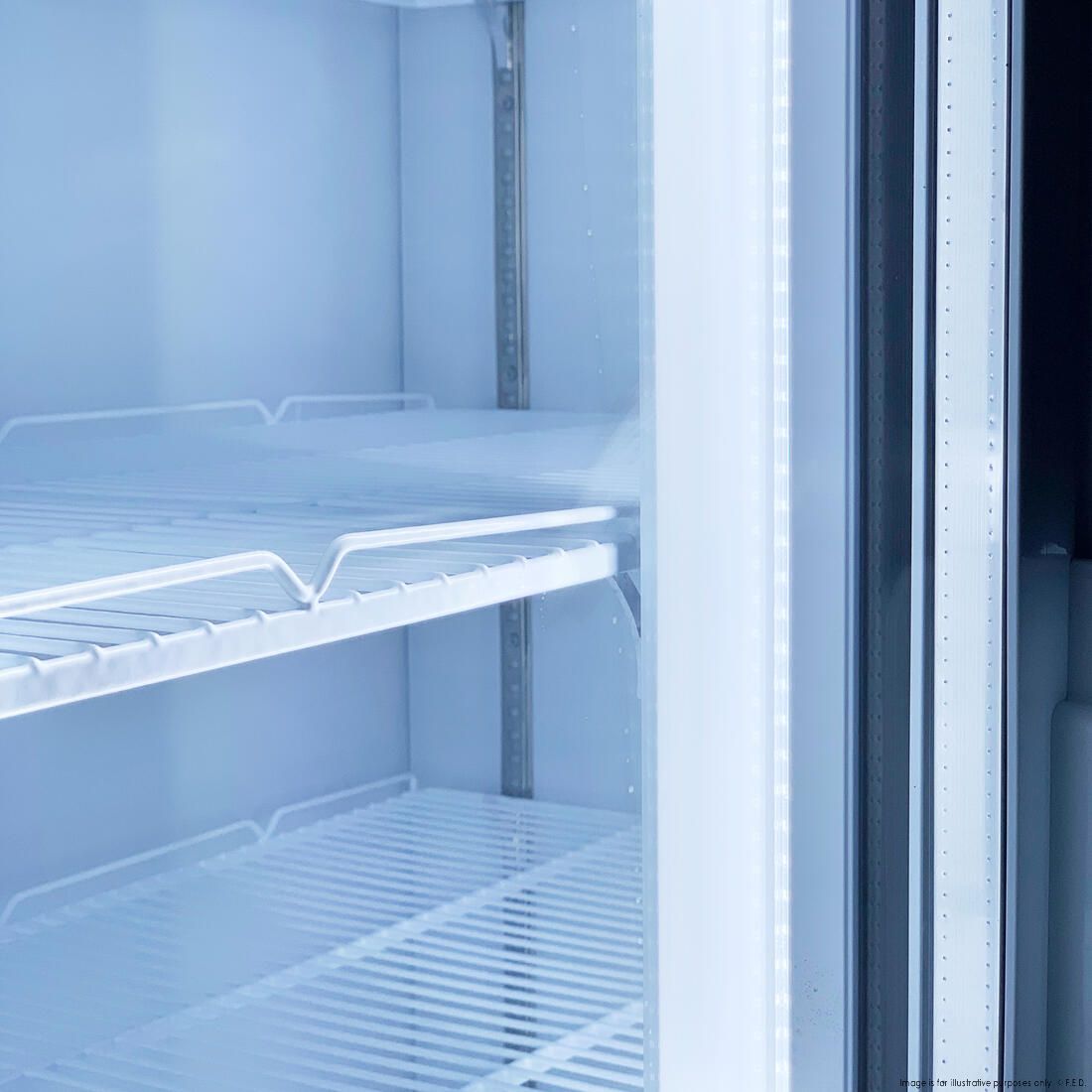 Thermaster Upright Drink Fridge Large Two Glass Door LG-1000P