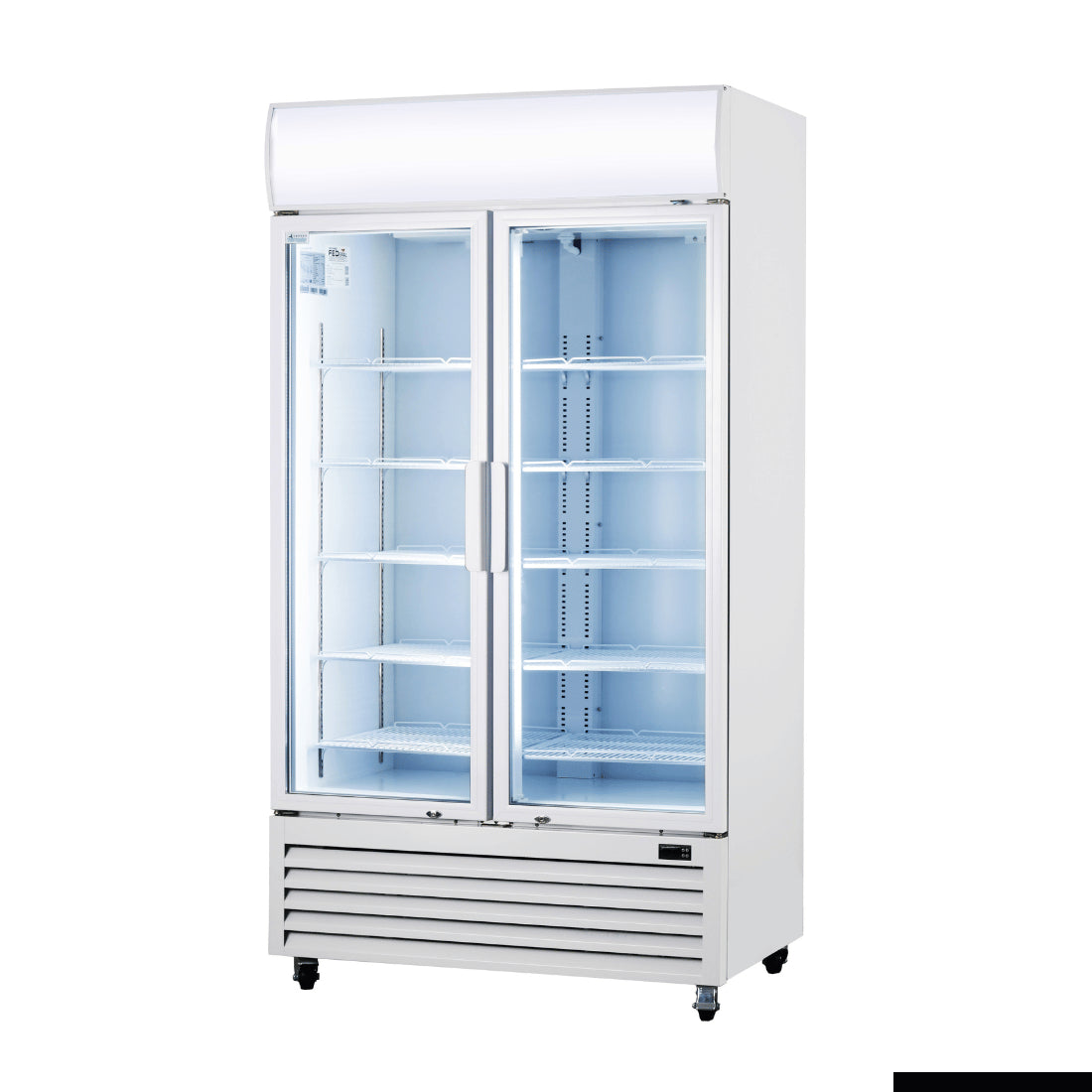 Thermaster Upright Drink Fridge Large Two Glass Door LG-1000P