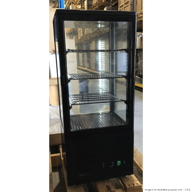 2NDs: Thermaster Four-Sided Countertop Beverage Display Fridge Black