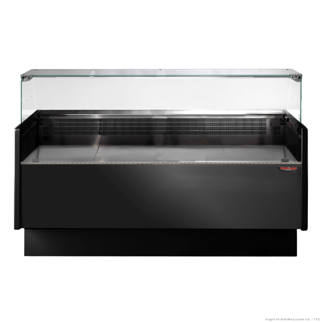 Tecnodom Serie MR80 Black 1520mm Wide Deli Display with Storage and Ca