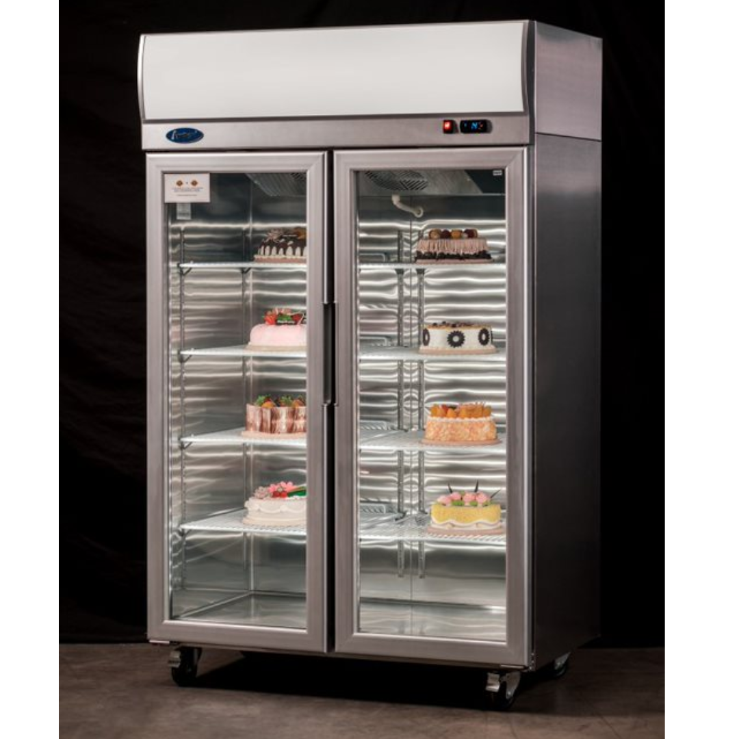 Atosa Stainless Steel Double Door Display Refrigerator 900 Litres - YCF9402