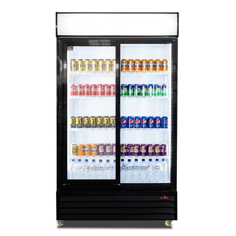 AG Double Sliding Door Upright Display Fridge - CU1000TNG-SD