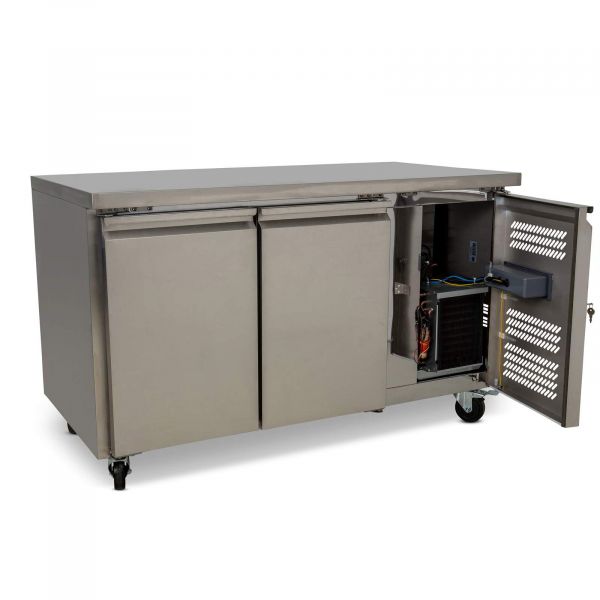AG Two Door Commercial Worktop / Under Bench Freezer 700mm Depth GNX21