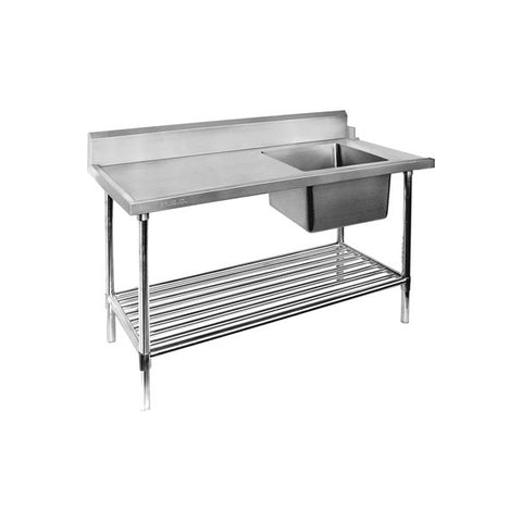 FED Right Inlet Single Sink Dishwasher Bench - SSBD7-1500R/A – OzCoolers