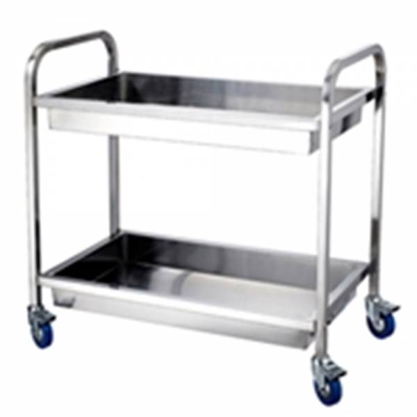 FED Stainless Steel Two Tier Deep Shelf Trolley - YC-102D
